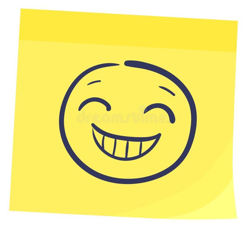 Smiley Face Sticky Note Stock Illustrations – 53 Smiley Face Sticky ...