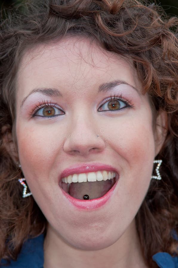 Happy Face of a Young Beautiful Woman Stock Photo - Image of woman ...