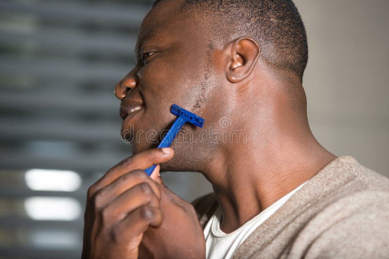 Happy Faces of Man with Shaving Beard Stock Image - Image of elected ...