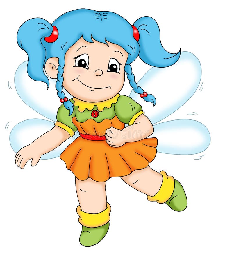 Happy fairy stock illustration. Illustration of fairy - 15406707