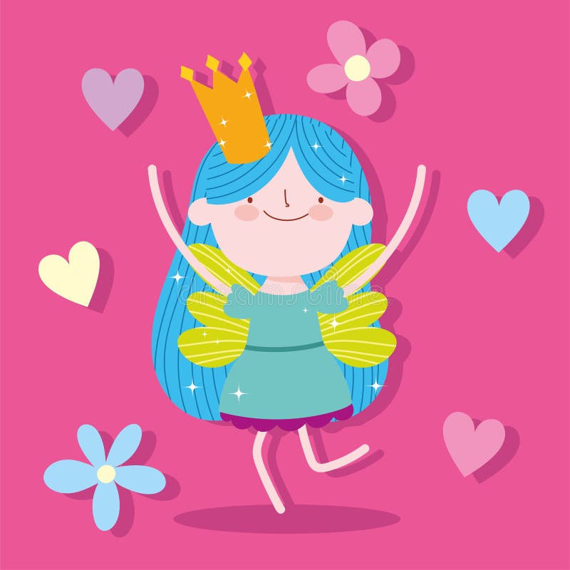 Happy fairy cute stock vector. Illustration of fairy - 265645082