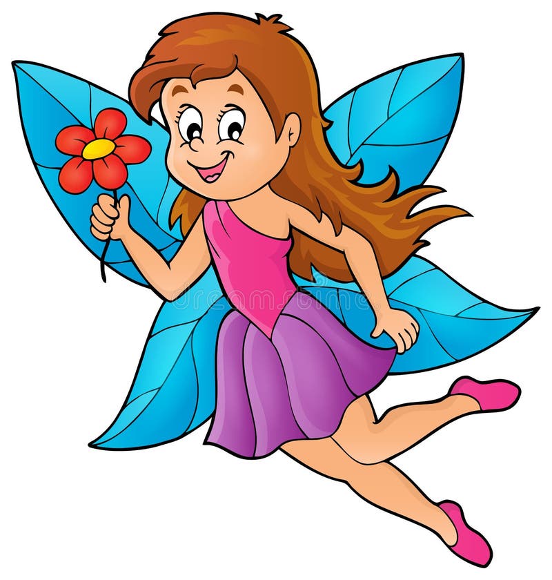 Happy fairy theme image 2 stock vector. Illustration of dress - 55846048