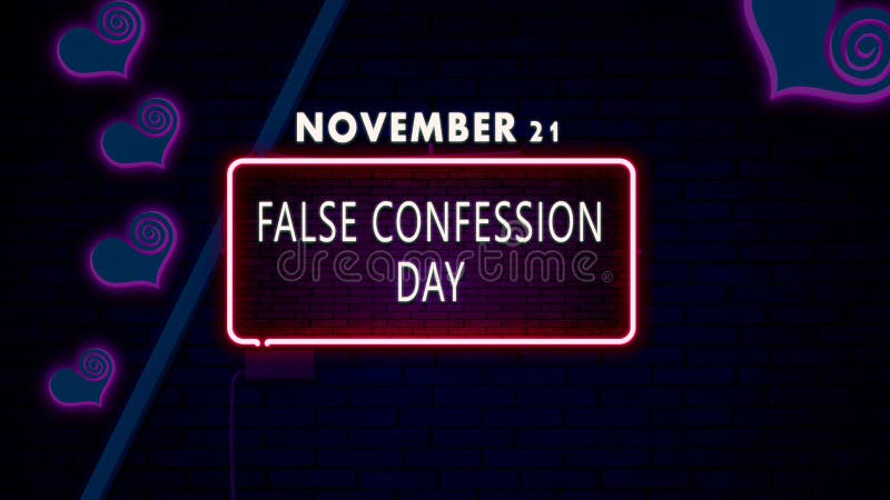 Happy False Confession Day, November 21. Calendar of November Retro ...