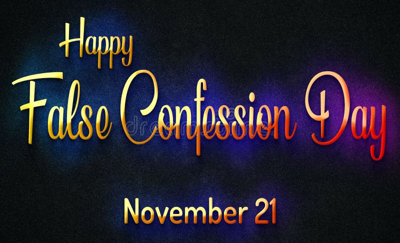 Happy False Confession Day, November 21. Calendar of November Retro ...