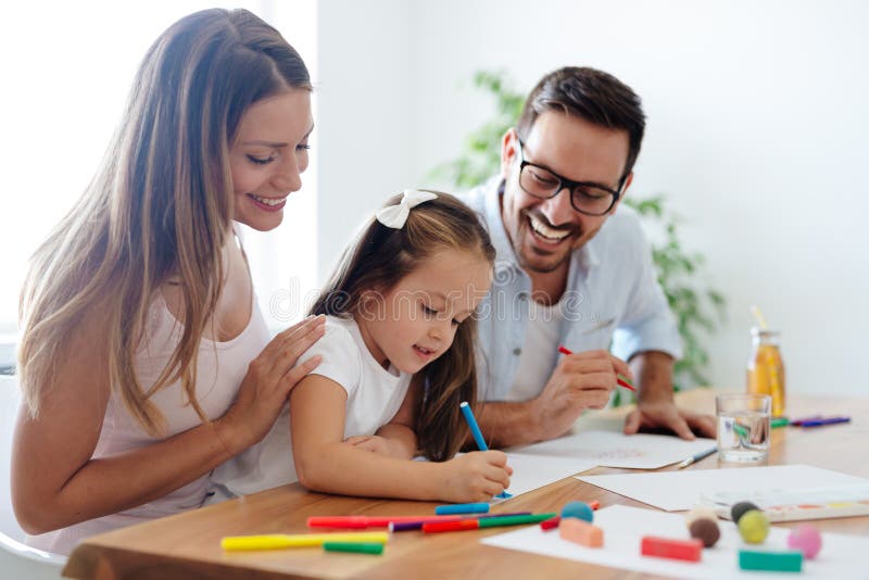 Happy Familiy Spending Fun Time at Home Stock Photo - Image of happy ...