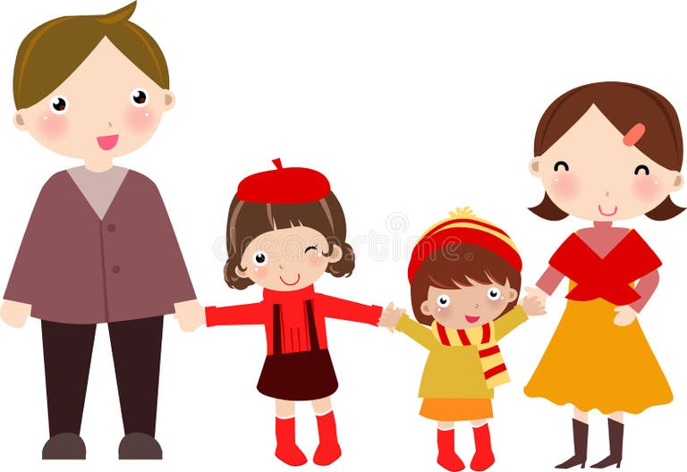 Happy Family stock vector. Illustration of character - 12024918
