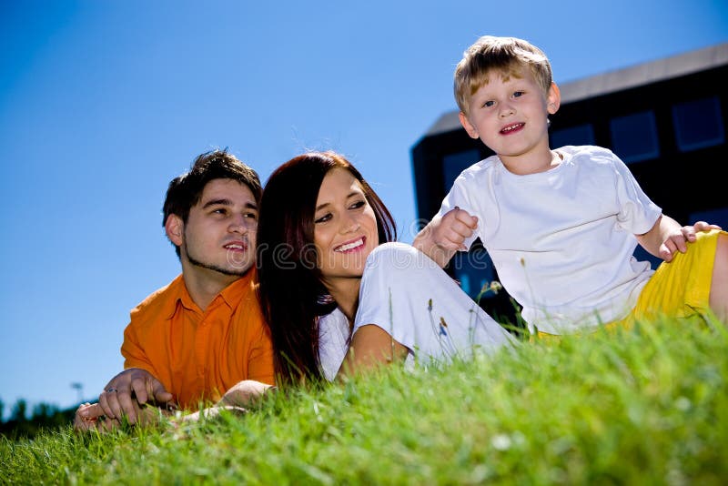 Happy family stock image. Image of smiling, leisure, activity - 16017827