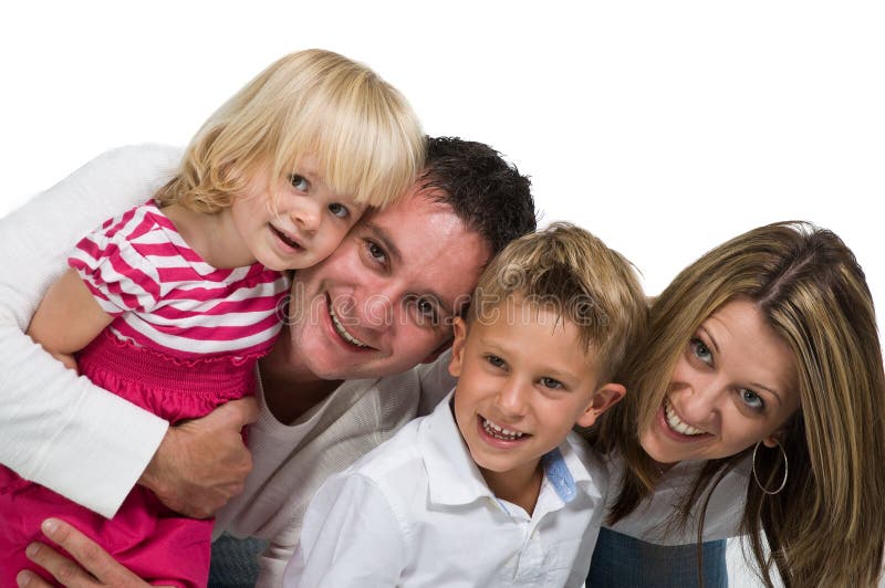 Happiness Family Having Many Children Stock Image - Image of isolated ...