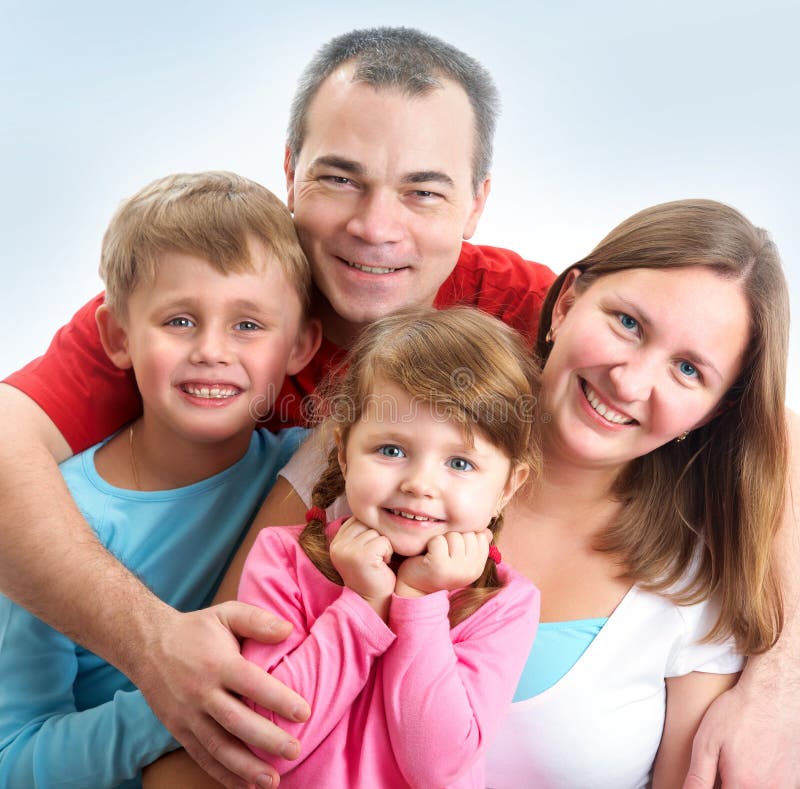 Happy Family Header Background Clouds Stock Image - Image of husband ...