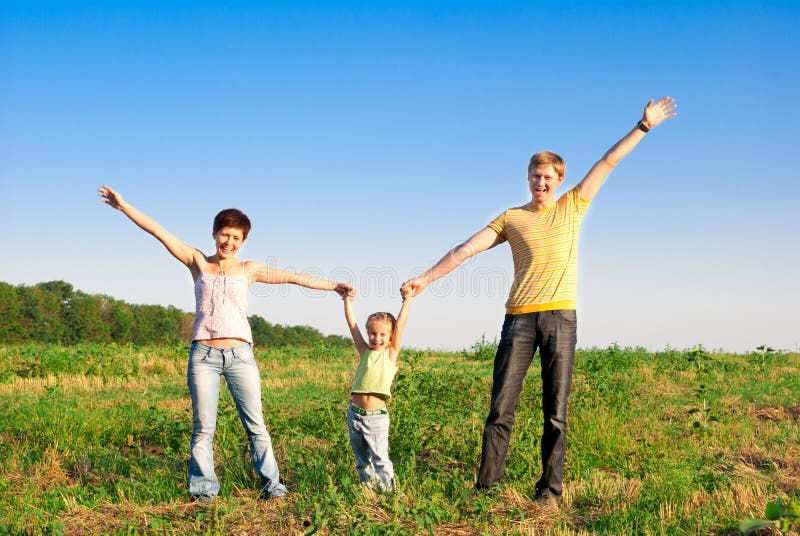 Happy family stock photo. Image of caucasian, grass, happy - 21172584