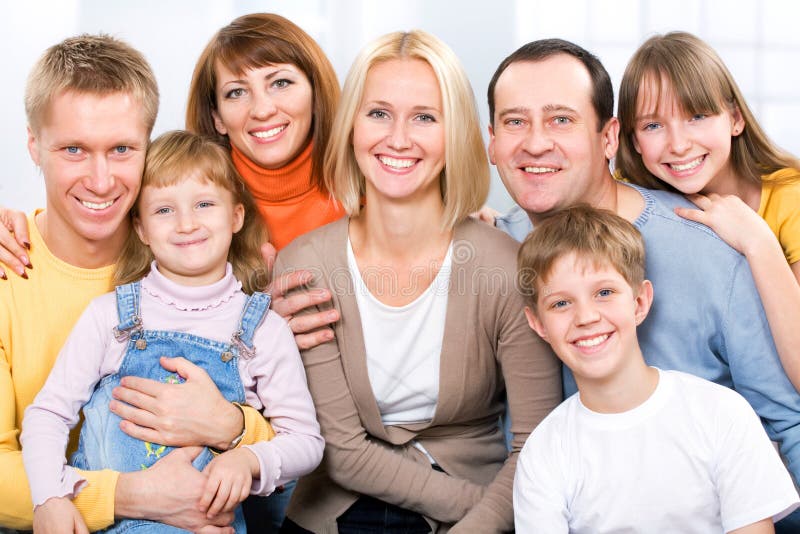 The Happiest Family in the World Stock Photo - Image of community ...