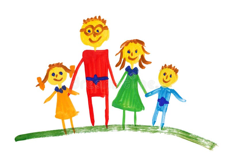 Stick figure black family stock illustration. Illustration of black ...