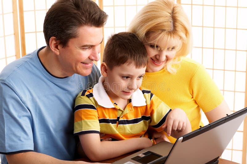 Little girl with laptop stock image. Image of little - 21669545