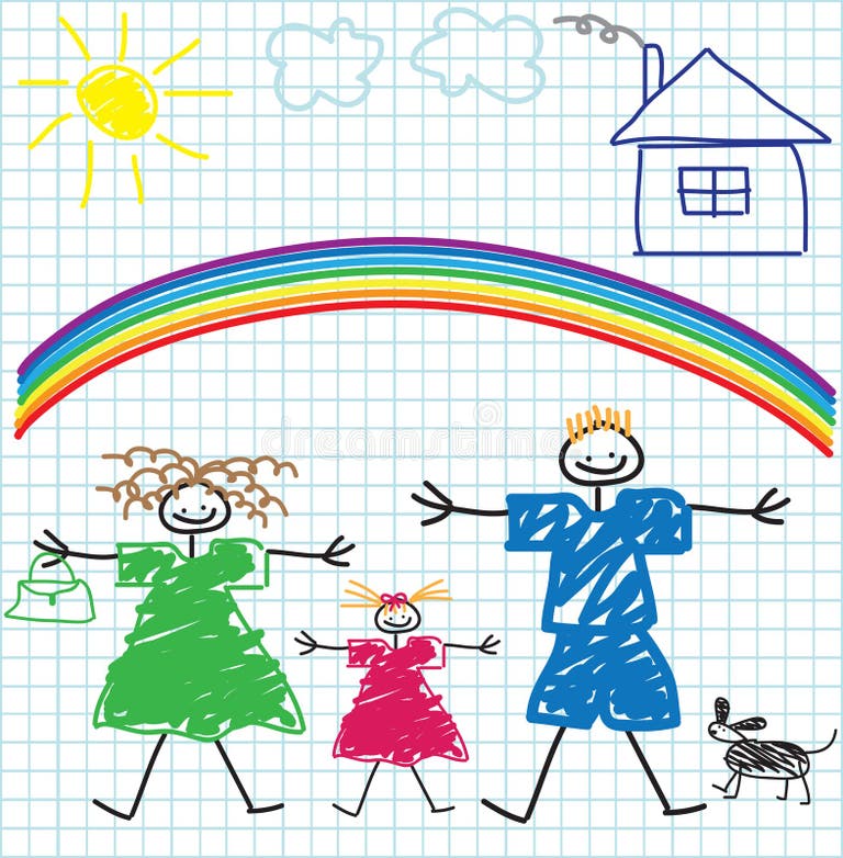 Family Happy Rainbow Stock Illustrations – 6,483 Family Happy Rainbow ...