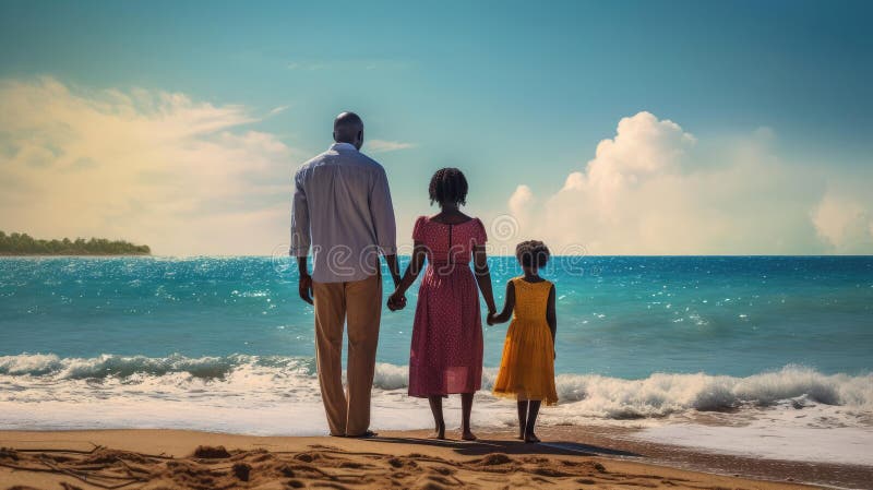 Happy Family with Adopted Child Stock Illustration - Illustration of ...