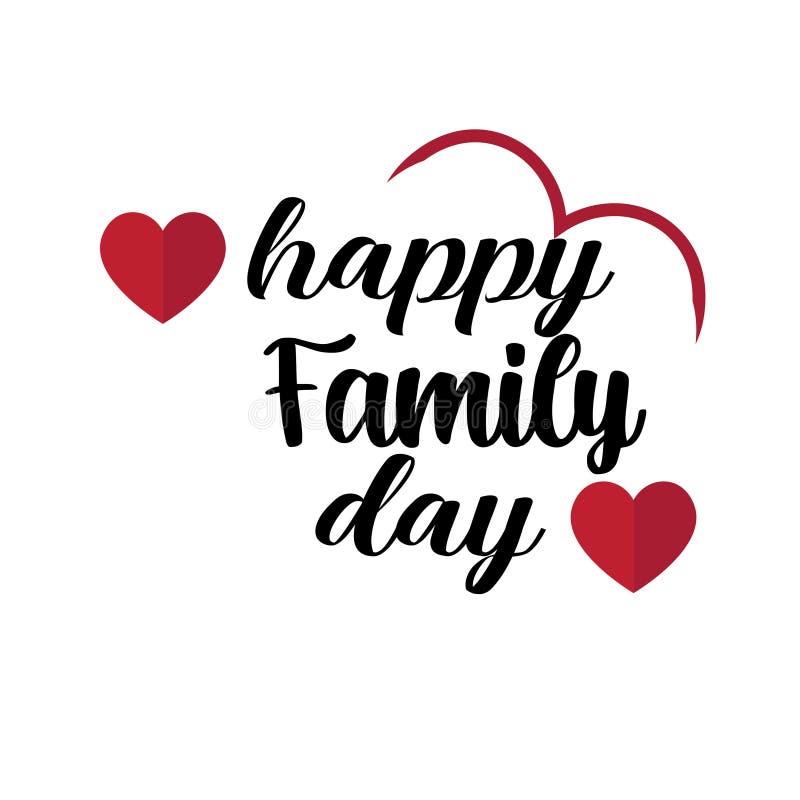 Happy Family Day! Excellent Gift Card. Fashionable Calligraphy. Vector ... Happy Family Day! Excellent Gift Card. Fashionable Calligraphy. Vector ...