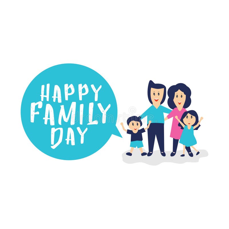 Happy Family Day Vector Template Design Illustration Stock Vector ...