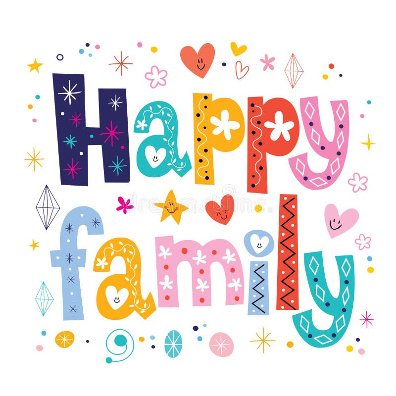 Happy family stock vector. Illustration of classic, ornate - 53486533