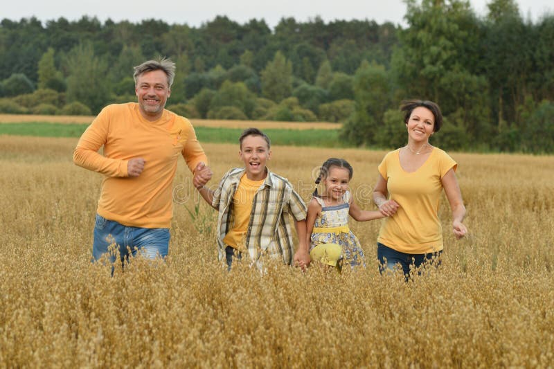 Family on field stock image. Image of outdoors, male - 43131107