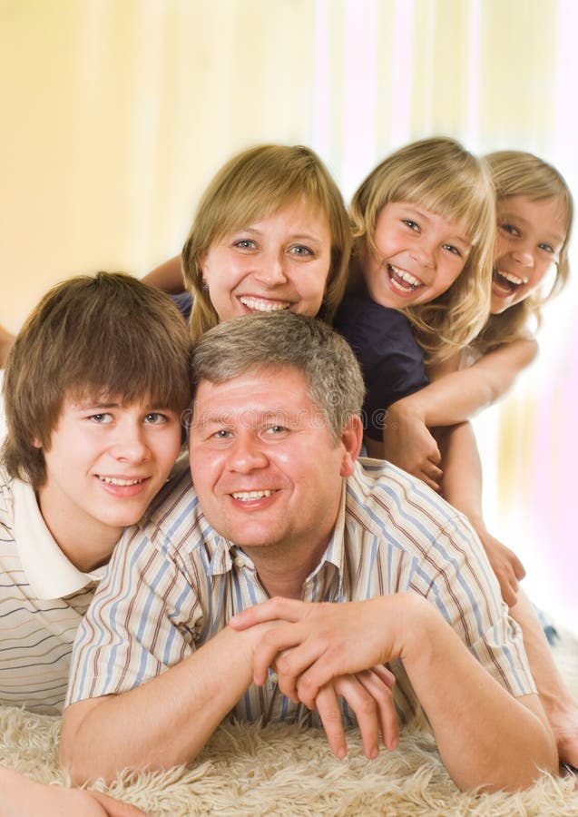 The Happiest Family in the World Stock Photo - Image of community ...
