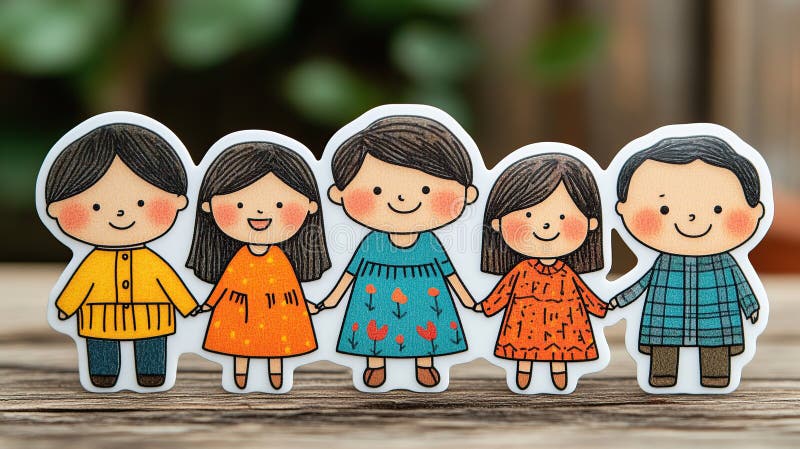 Family Cartoon Five Stock Illustrations – 1,036 Family Cartoon Five ...