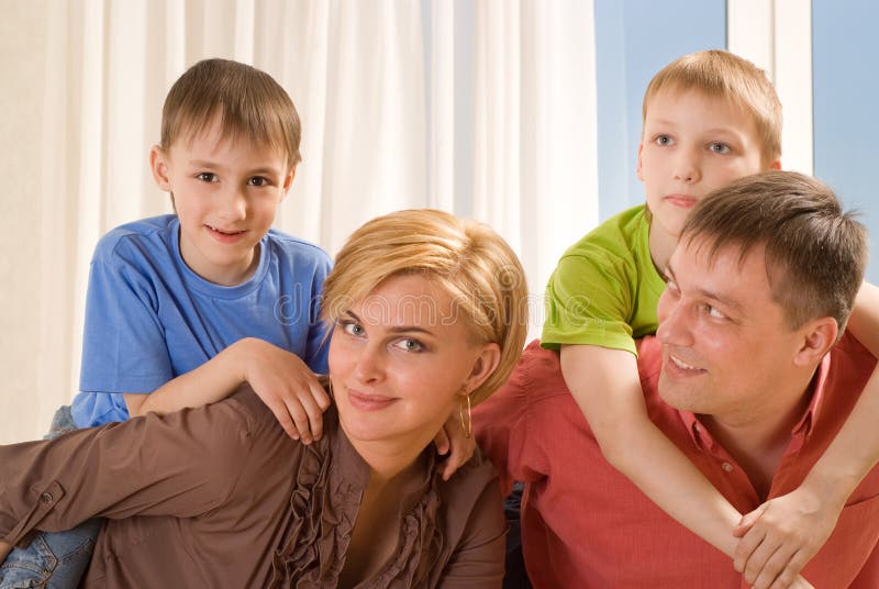 Happy Family Four Picture. Image: 15130415