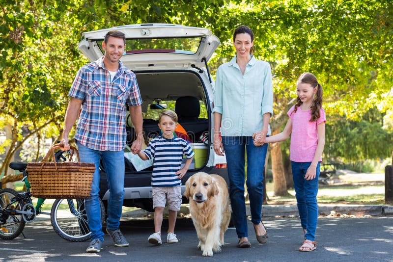 Happy Family Getting Ready for Road Trip Stock Photo - Image of mother ...