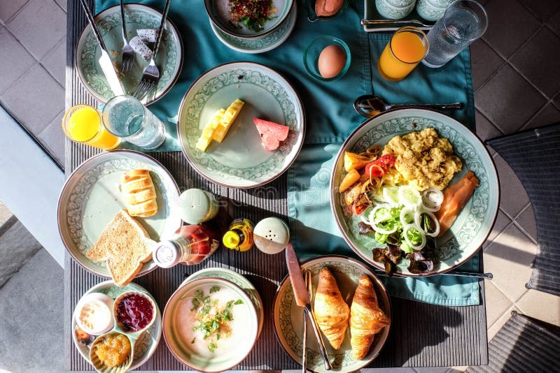 Happy Family Having Breakfast Stock Photo - Image of juice, culture ...