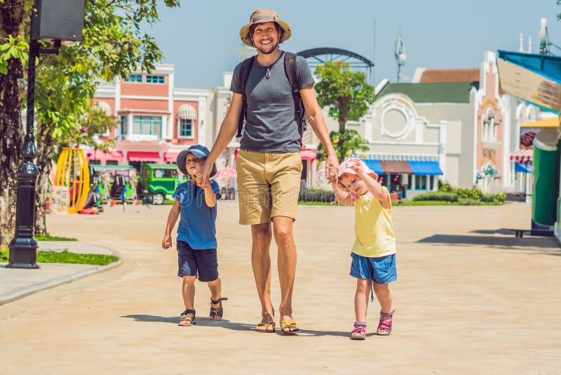 Happy Family Having Fun in the Park Stock Photo - Image of enjoying ...