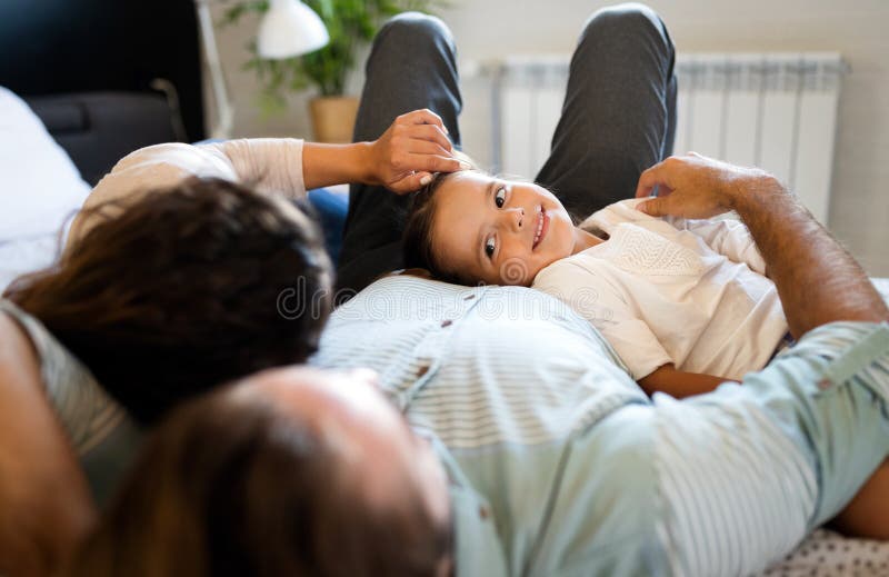 Happy Family Having Fun Times at Home Stock Image - Image of casual ...