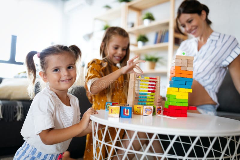 Happy Family Having Fun Times at Home Stock Photo - Image of parents ...