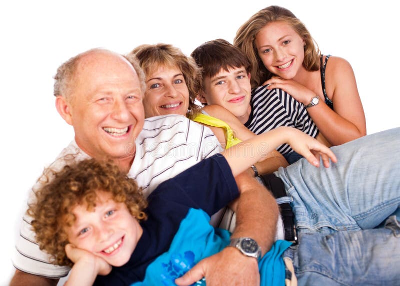 Happy Family Having Fun Together Stock Photo - Image of grandmother ...