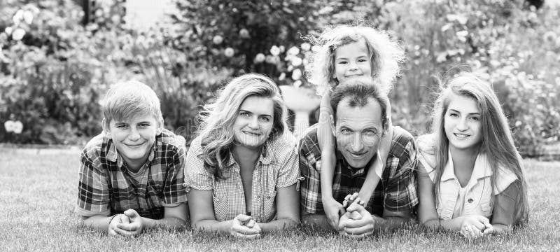 Happy Family Having Weekend in Summer Park Stock Image - Image of kids ...