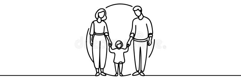Happy Family Line Art Stock Illustrations – 19,033 Happy Family Line ...