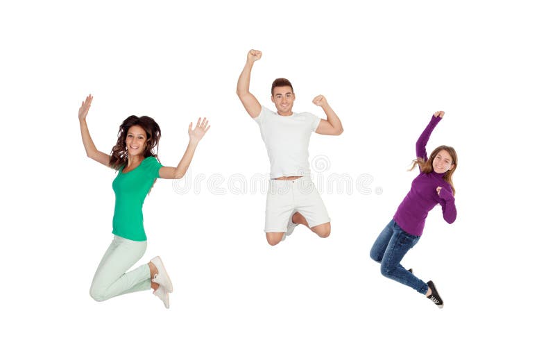 Happy family jumping stock image. Image of children, healthy - 92314525