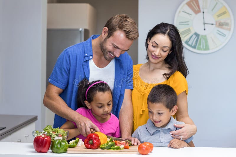 Happy Family in the Kitchen Stock Image - Image of bonding, attractive ...