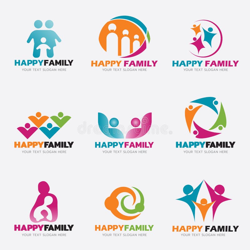 My Family People Modern Logo Vector Design Stock Vector - Illustration ...