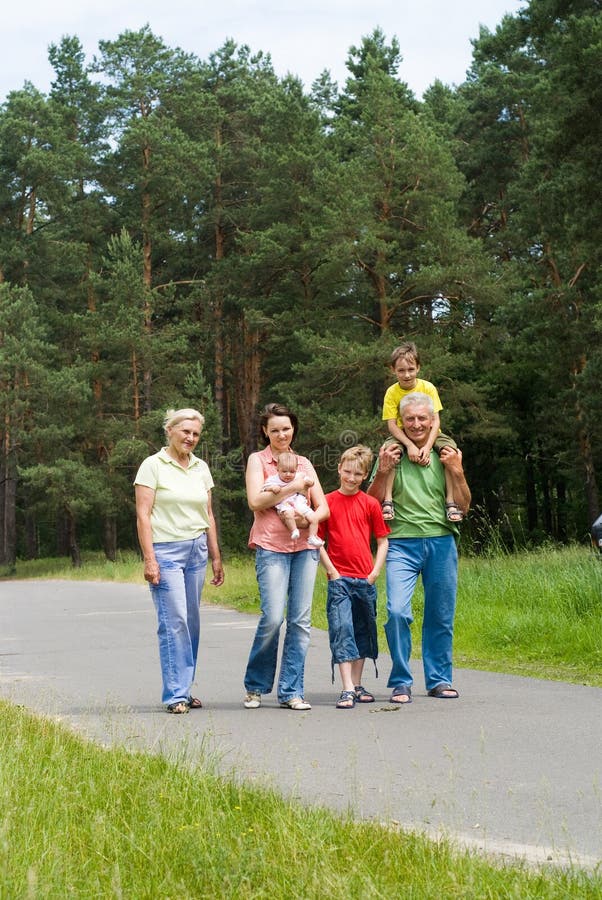 Happy family on the nature stock image. Image of leisure - 16380607