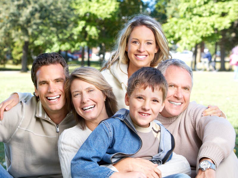 Happy family in park stock image. Image of outdoor, child - 11089603