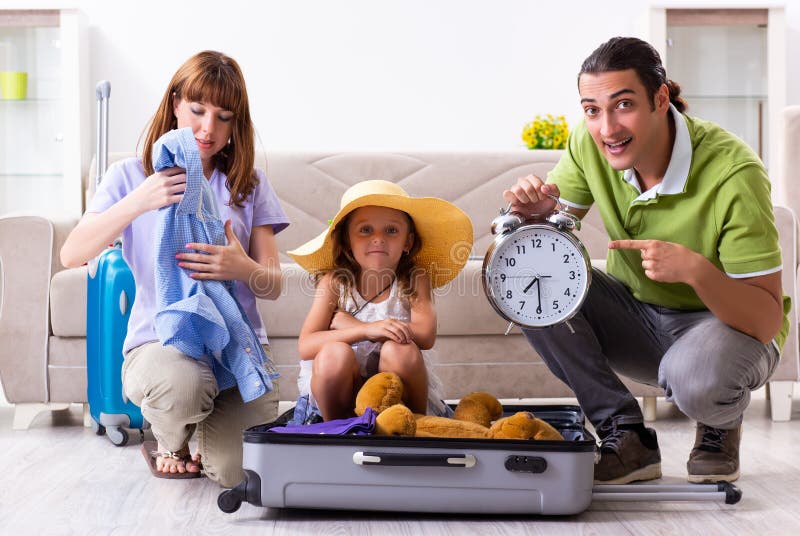Happy Family Planning Vacation Trip Stock Photo - Image of punctuality ...