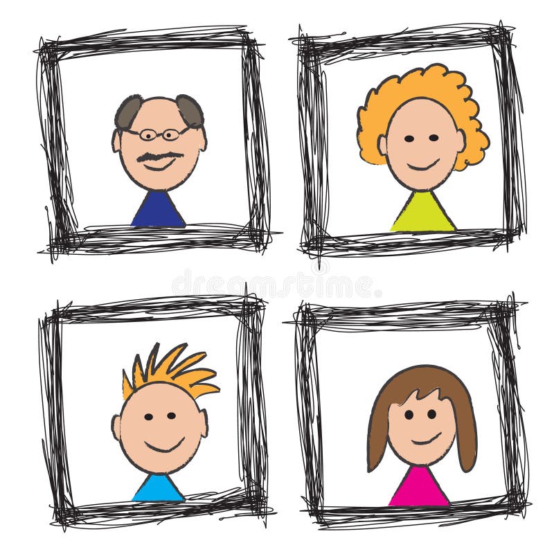 Cartoon Family Four Stock Illustrations – 2,470 Cartoon Family Four ...