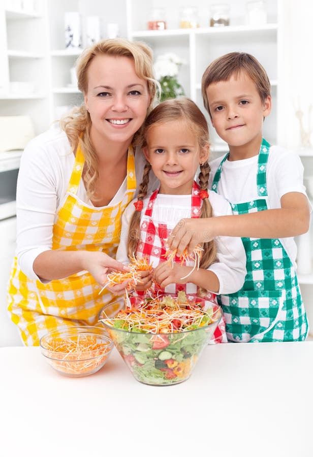 Happy Boy with Fresh Salad - Healthy Nutrition Stock Photo - Image of ...