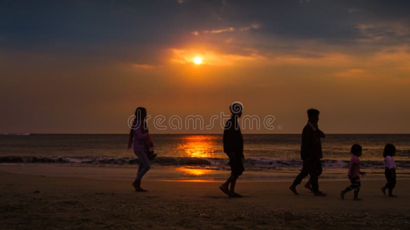 Human in sunset stock image. Image of beach, santolo - 103342897