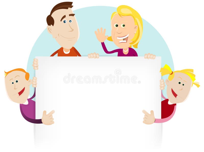 Happy Family Sign stock illustration. Illustration of family - 19561483