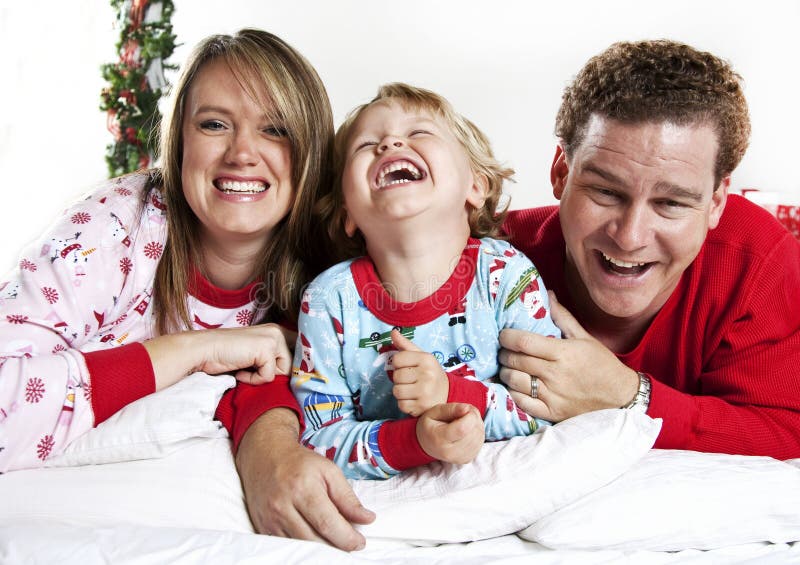 Family on Christmas stock image. Image of morning, time - 17418205