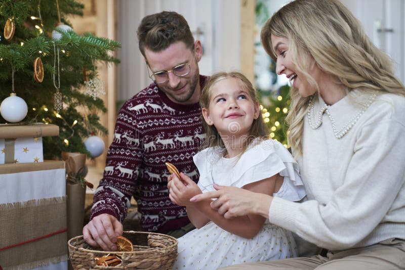 Christmas time with family stock photo. Image of little - 229414644