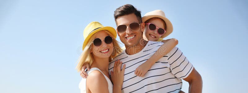 Happy Family Spending Time Together Outdoors. Banner Design Stock Photo ...