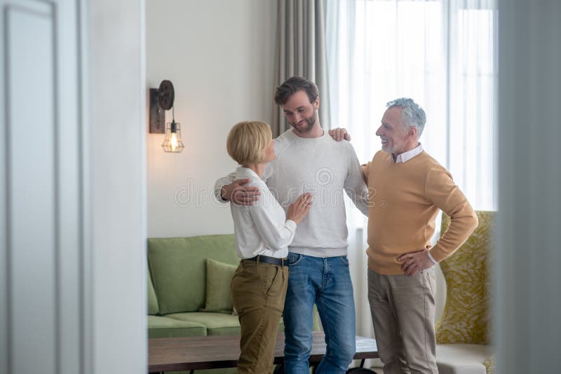 Family Togather Feeling Happy and Contented Stock Image - Image of ...