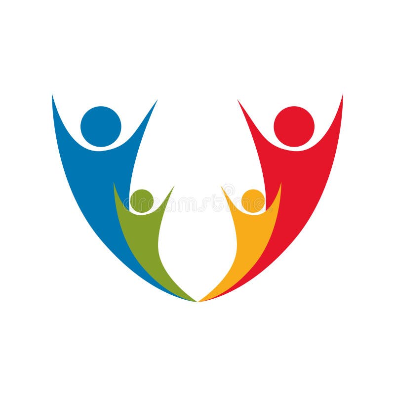 Happy family cartoon stock illustration. Illustration of together ...