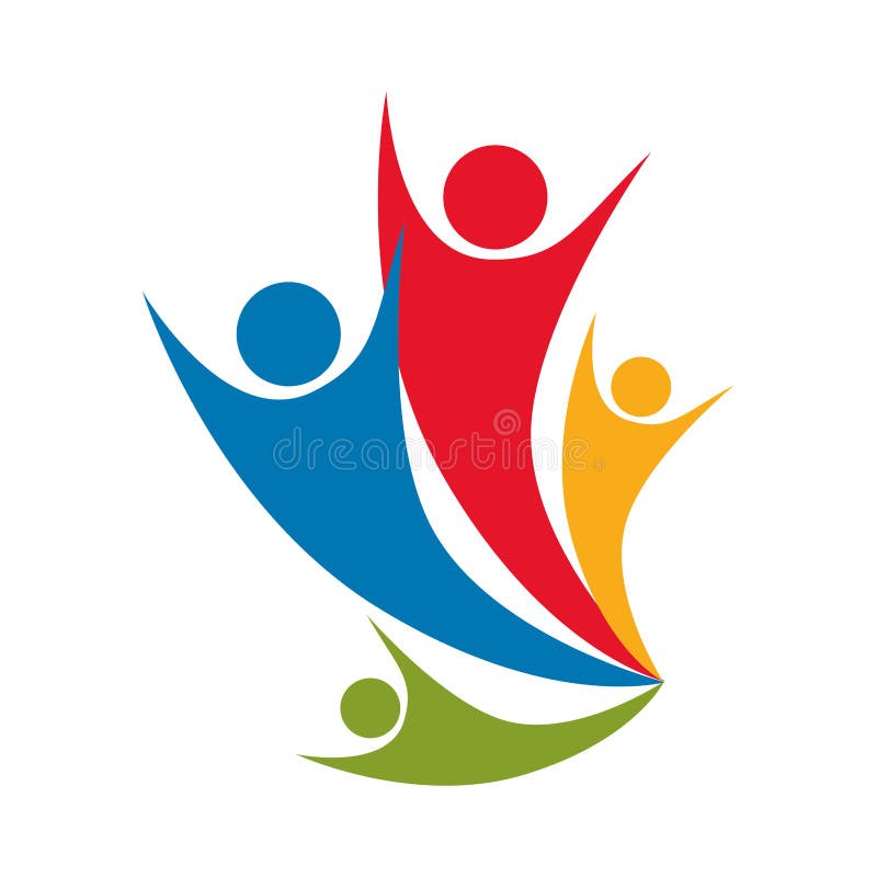 Red family together icon stock illustration. Illustration of clipart ...